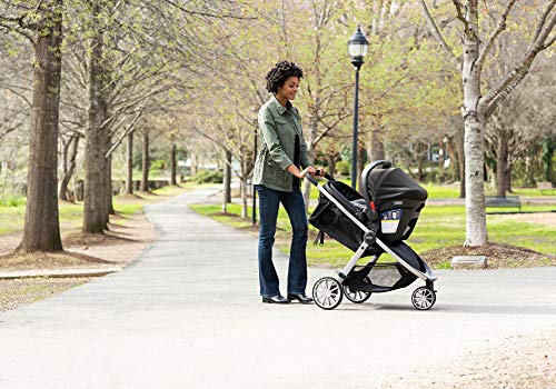 BRITAX B-Lively Travel System with B-Safe 35 Infant Car Seat | One Hand Fold, XL Storage, Ventilated Canopy, Easy to Maneuver, Raven (S05588500)
