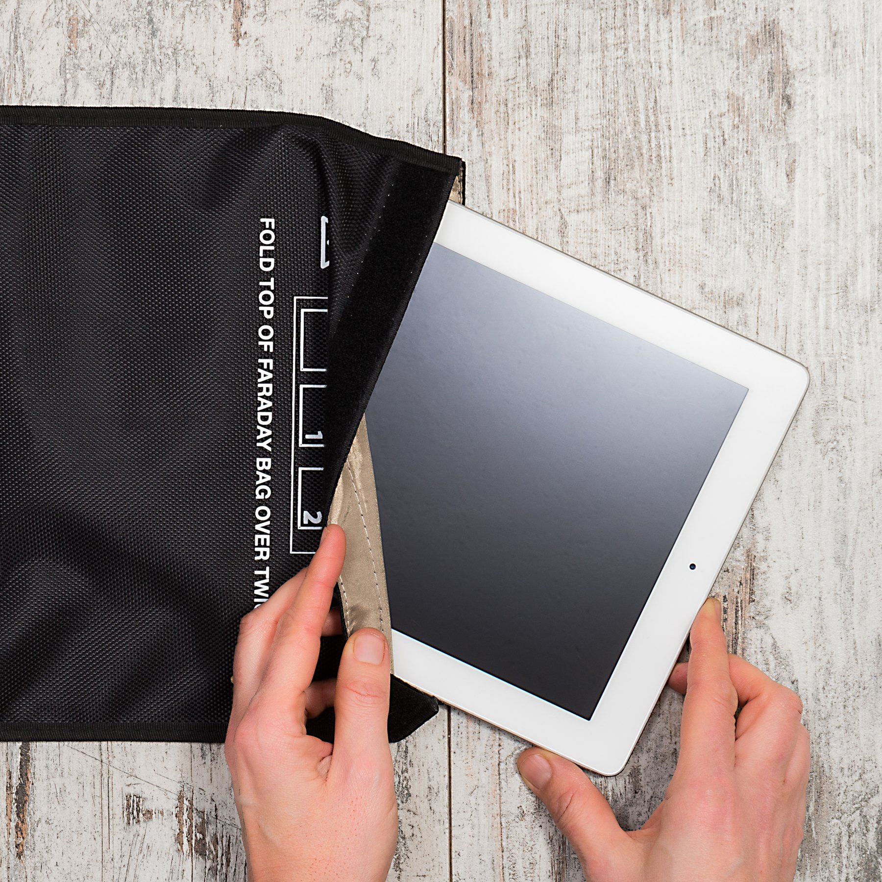 Faraday Bag for Tablets and Phones - Large iPad Faraday Bags - RFID Blocking Pouch - Signal Blocker for Cell Phone Anti-Tracking, Anti-Hacking, Anti-Spying