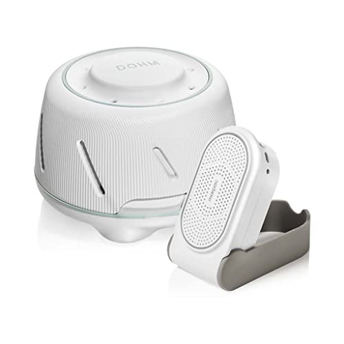 Marpac Yogasleep Dohm, The Original White Noise Machine Soothing Natural Sound from a Real Fan Noise Cancelling Sleep Therapy, Office Privacy, Dohm Blue & Go, 2 Piece Set