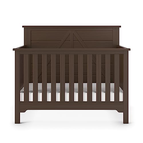 Forever Eclectic Woodland 4-in-1 Convertible Baby Crib, Brushed Truffle
