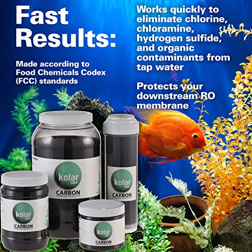 Kolar Labs β Premium Catalytic Activated Carbon β 454g (1lb), Chlorine, Chloramine and Hydrogen Sulfide Removal for Tap Water, Reverse Osmosis Filtration Systems and Aquariums