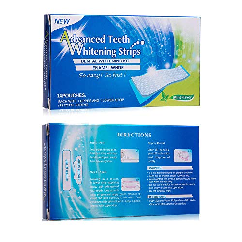 Maxlinking Advanced Teeth Whitening Strips,Gentle for Sensitive Teeth,Professional Effect to Remove Stains,Teeth Whitening for Oral Care,14 Treatment 28 Strips (14 Pairs)