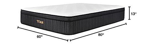 Brooklyn Bedding Titan 13" Hybrid Luxe Mattress for Plus Size Sleepers, Queen