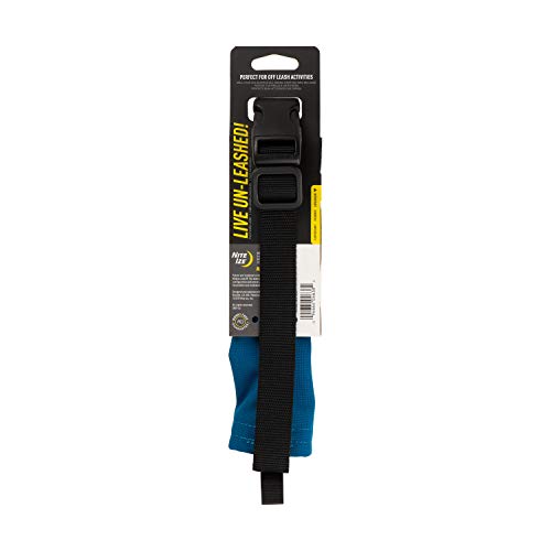 Nite Ize Raddog All-in-One Collar + Leash Combo, Dog Collar with Built-in Retractable Leash, Blue, Large 16"-20"