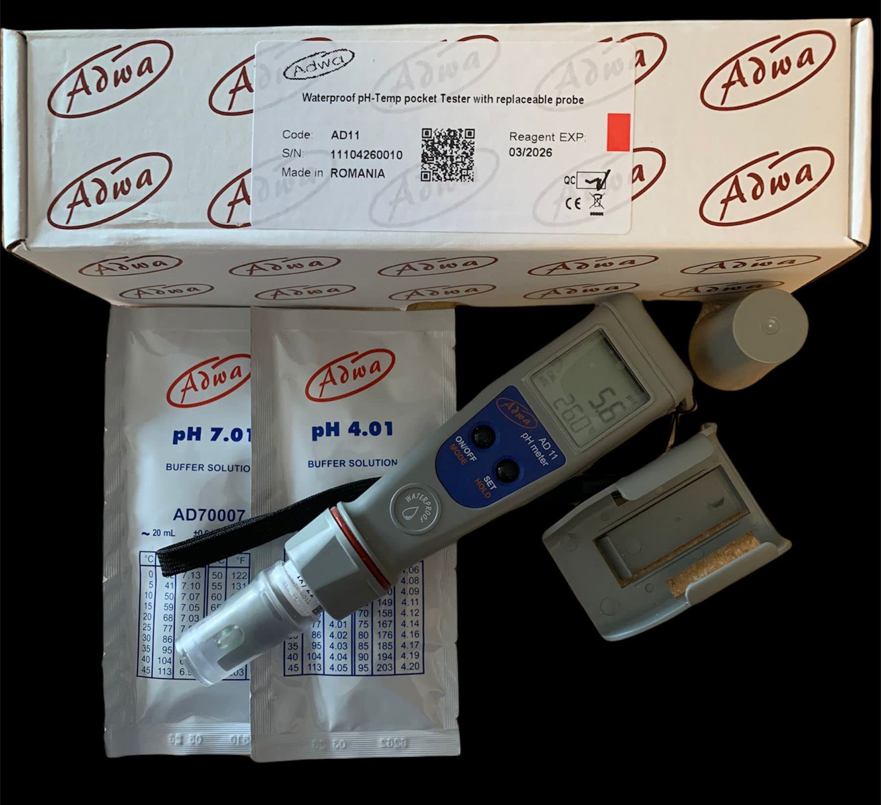 ADWA AD11 Waterproof Pocket pH and Temperature Meter