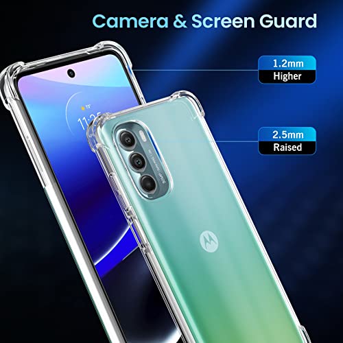 Cresee Moto G Stylus 5G 2022 Case, Crystal Clear Reinforced Corner Bumper, Slim Shockproof TPU Cover