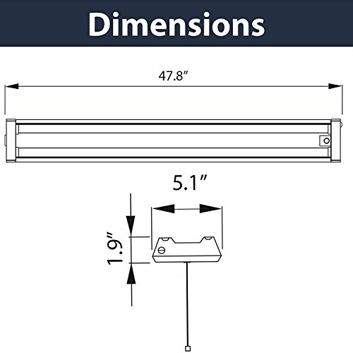 HARRRRD 3PK LED 4ft Utility Shop Light-40W, 5000K, Non-Linkable, Frosted Lens, 4100LM, Replaces 4 Foot Fluorescent, Garage Shoplight Ceiling Fixture, Pull Cord Chain, Plug in