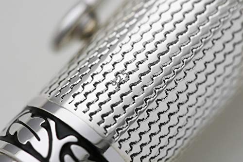 Xezo Tribune Solid 925 Sterling Silver Diamond-Cut Serialized Ballpoint Pen. Only 300 Pieces Made (Tribune 925 SS BP)