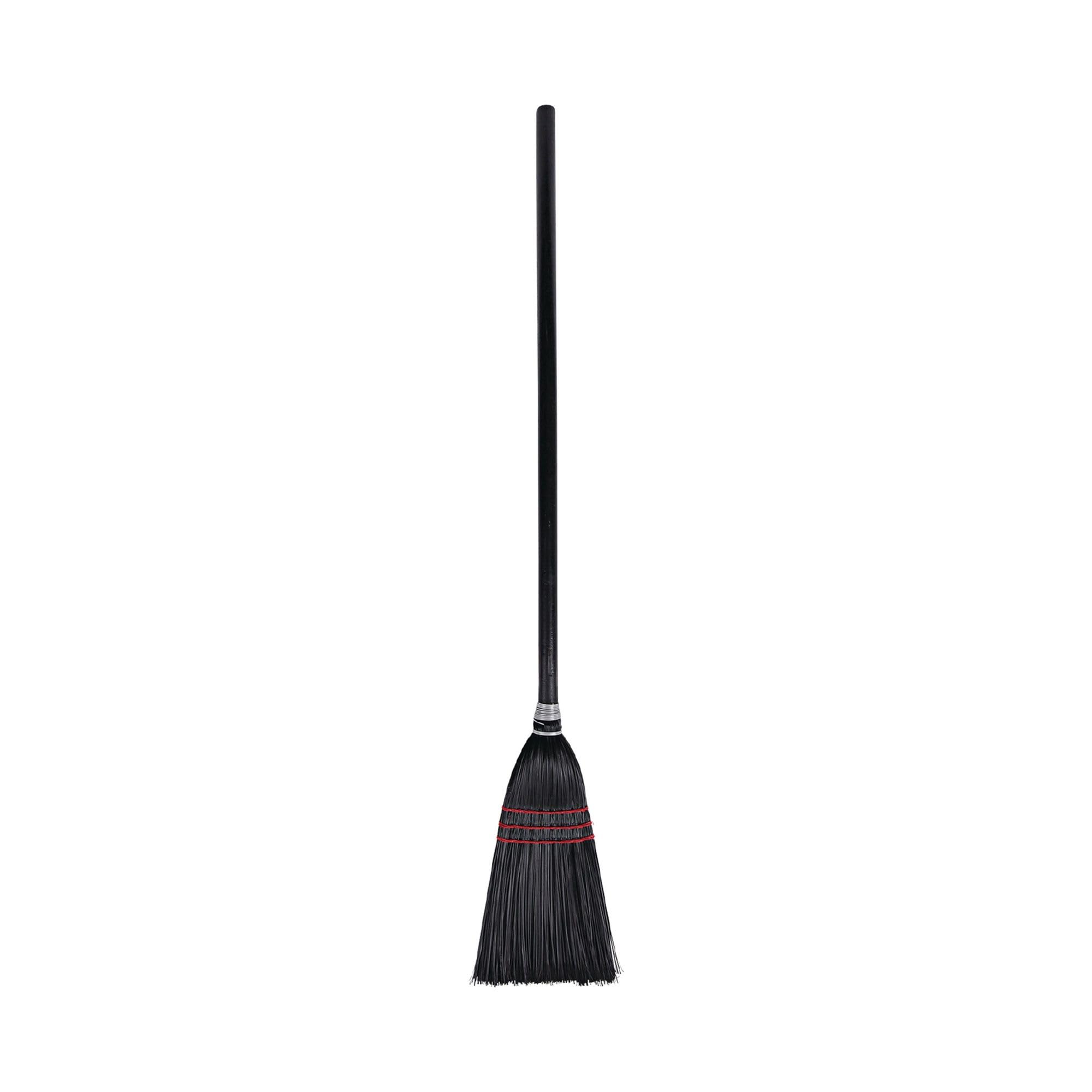 Boardwalk BWK951BP Flag Tipped Poly Bristle 37 in. - 38 in. Length Lobby Broom - Natural/Black (1 Dozen)