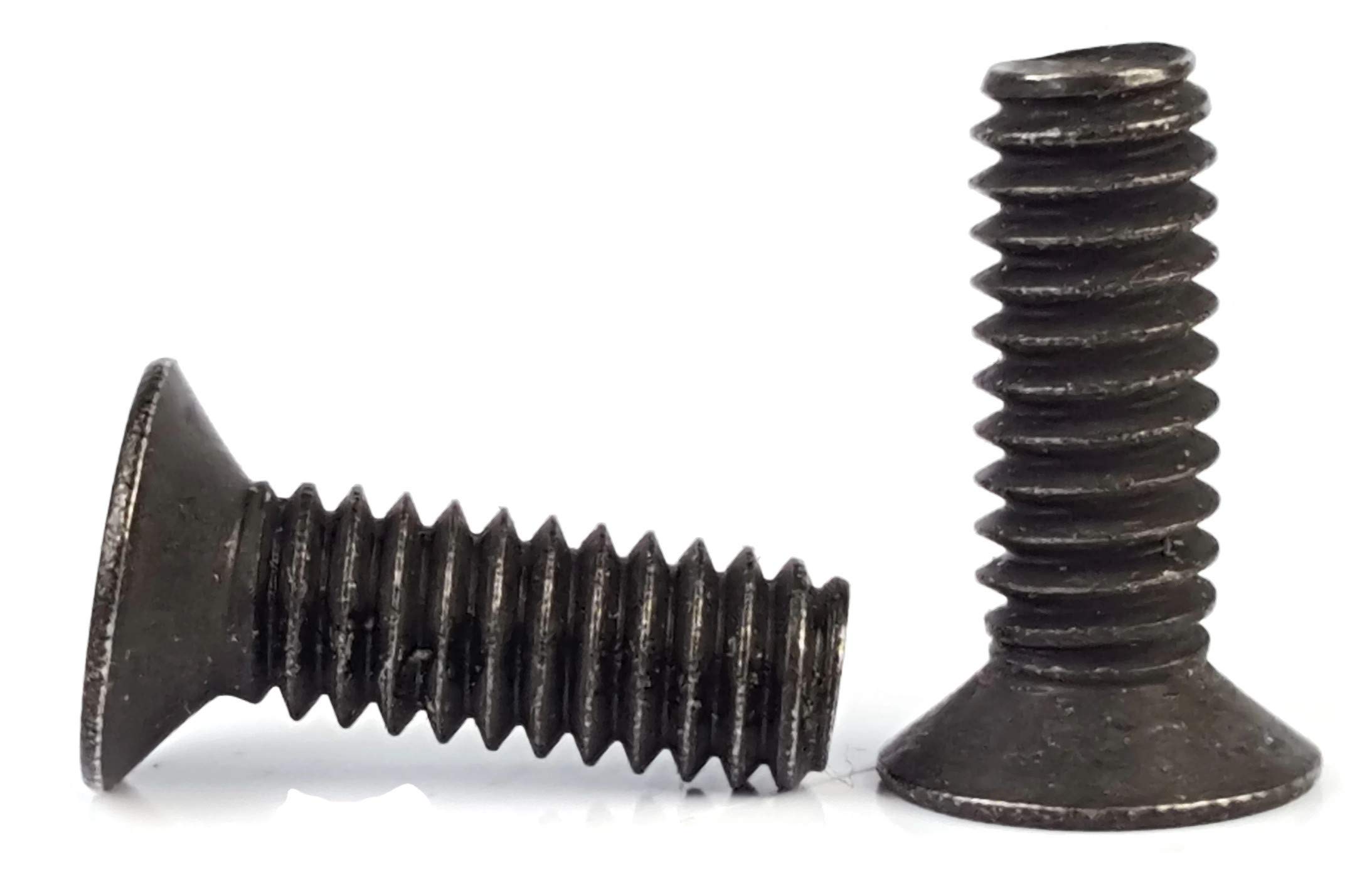 Phillips Flat Head Machine Screws 100 Degree Taper Black Oxide - #10-24 x 1" Qty 100