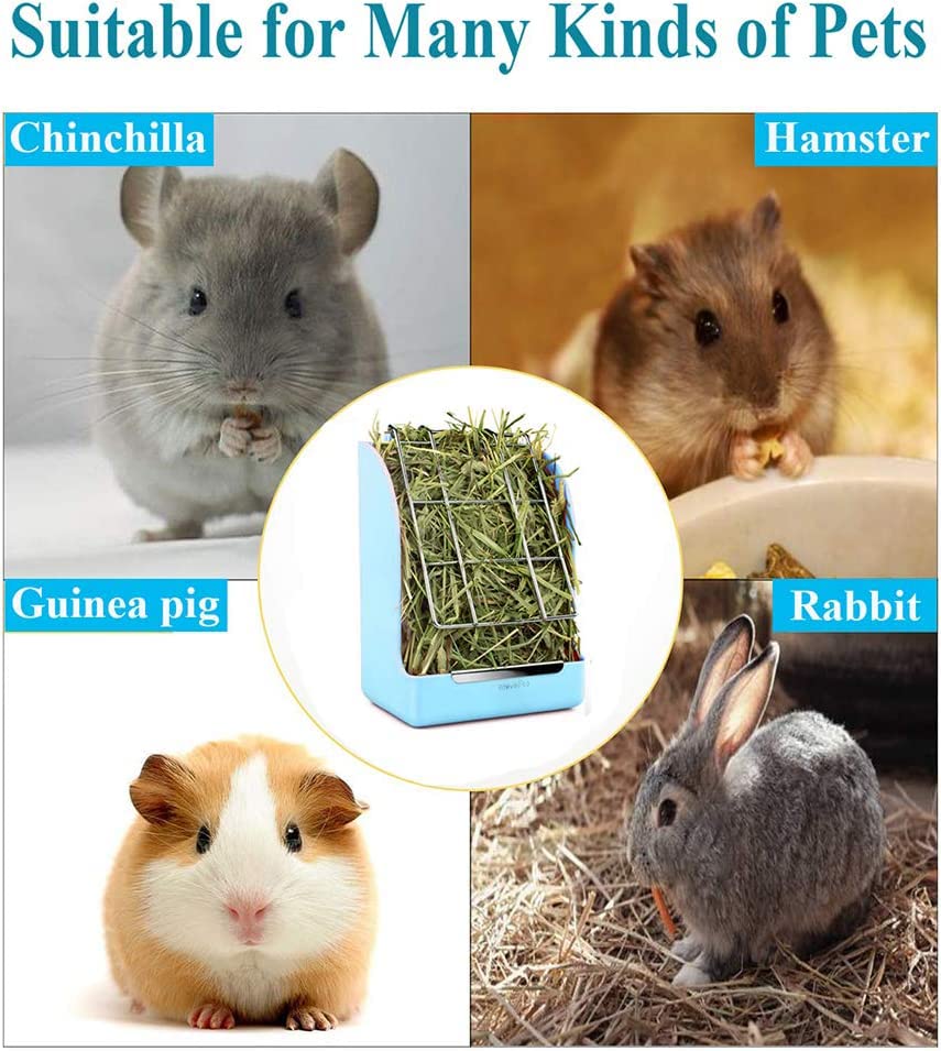 Rabbit Feeder Bunny Guinea Pig Hay Feeder Bag, Hay Guinea Pig Hay Feeder, Rabbit Feeder Fabric Bag Chinchilla Plastic Food Bowl Feeder