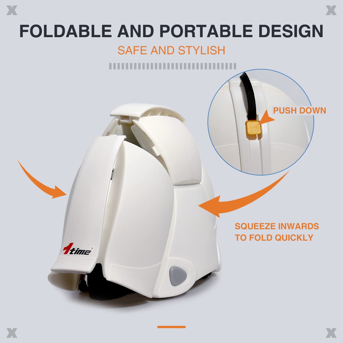Foldable Hardhats Safety Helmet Bloom Outdoors Workplace Earthquake Collapsible Helmet Offices Public Facilities of Disaster Construction Hardhats Helmet (White)