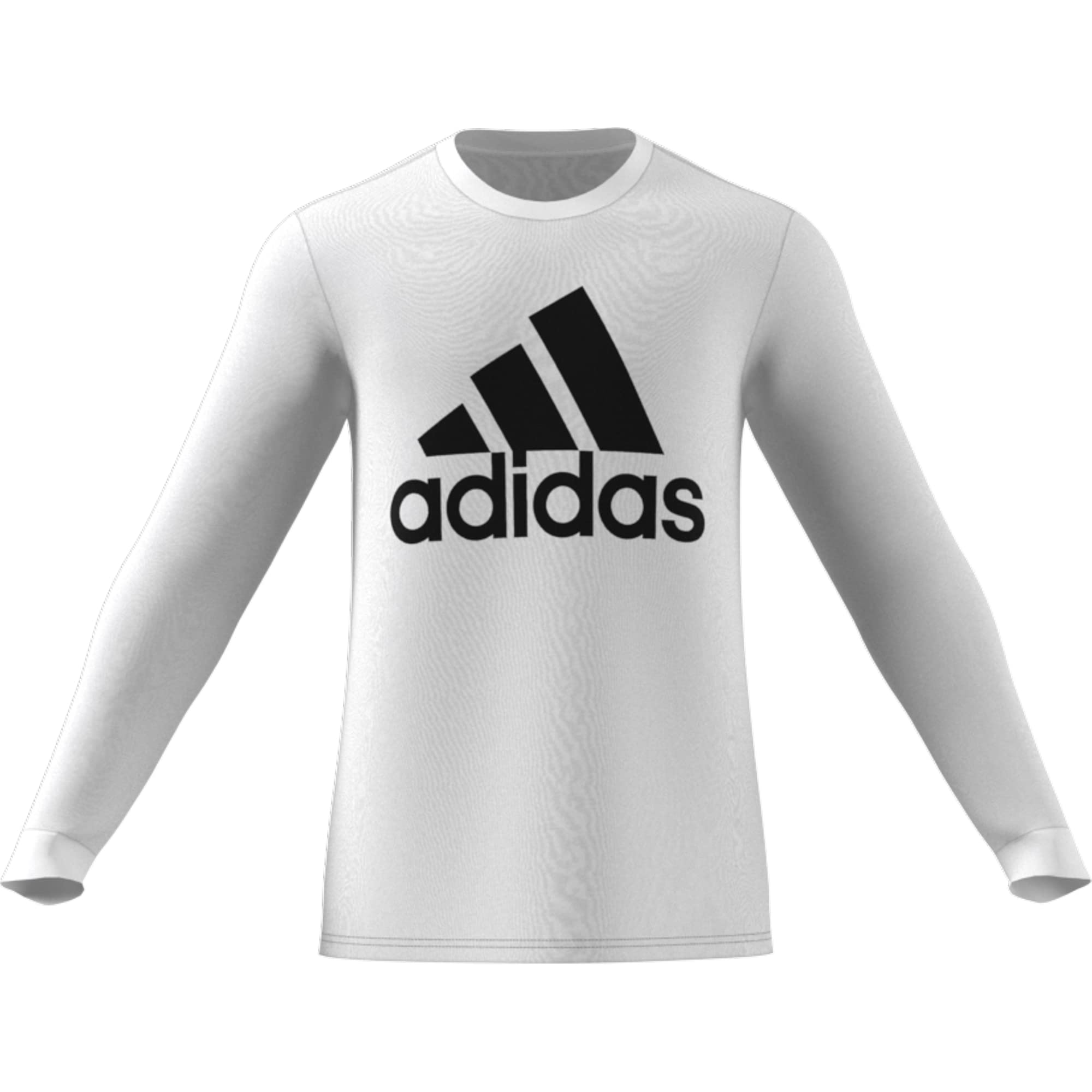 adidas Men's Basic Badge of Sport Long Sleeve Tee, White/Black, XX-Large
