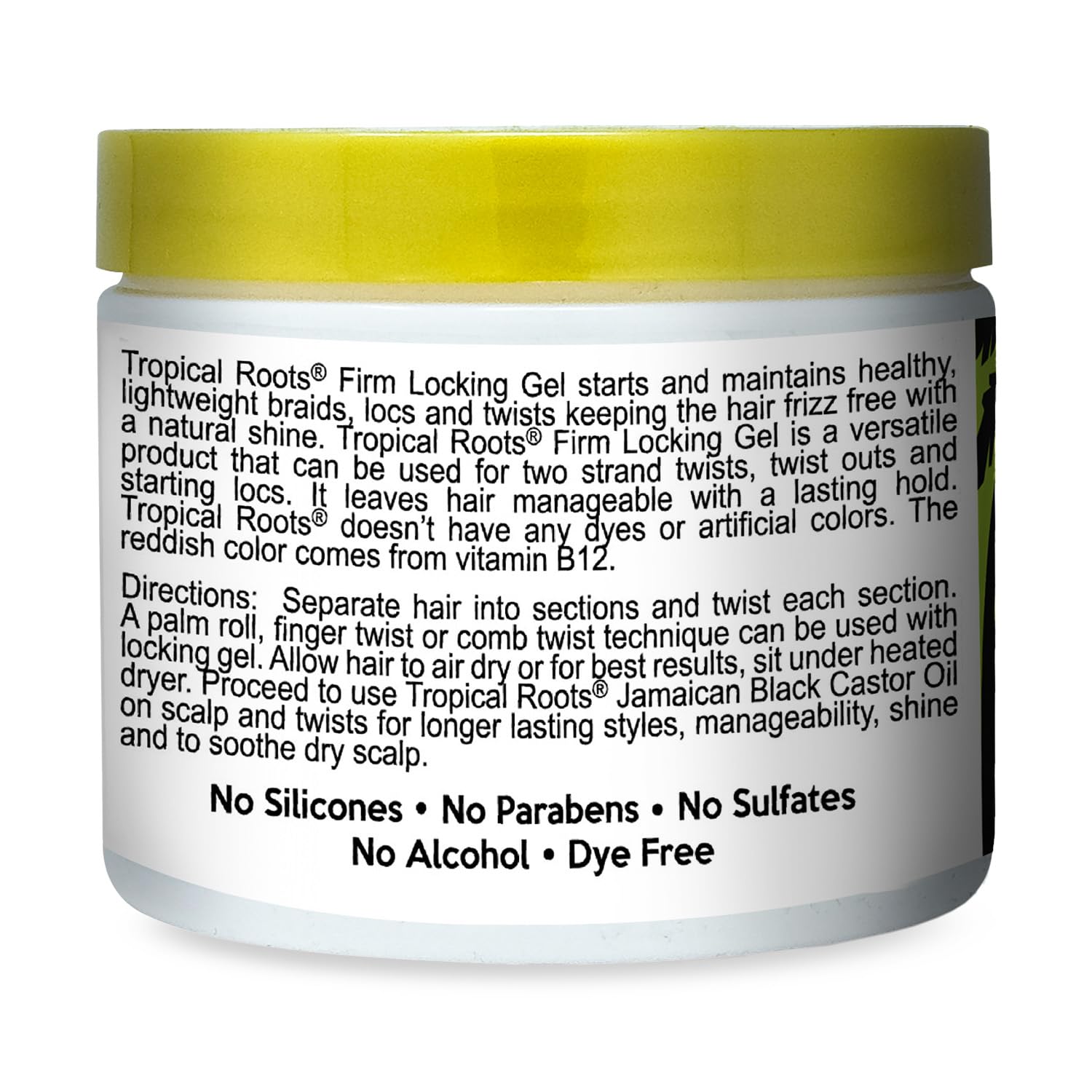 Bronner Bros Tropical Roots Firm Locking Gel - Loc & Twist Gel Ideal for Braids, Twists & Locs with Pineapple & Guava Extracts, Vitamins B5 & B12 - Strong Hold, Non-Flaking, Moisture & Shine - 6oz