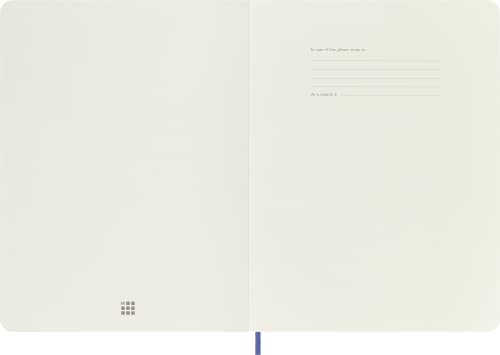 Moleskine Classic Notebook, Soft Cover, XL (7.5" x 9.5") Plain/Blank, Hydrangea Blue, 192 Pages