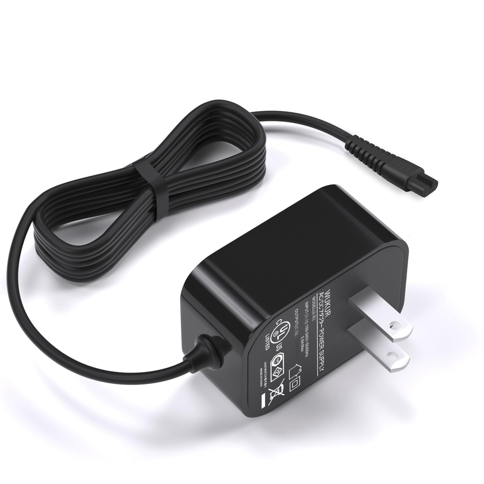 WUKUR Charger for Homitt Electric Spin Scrubber, AC Adapter for Homitt Scrubber HM115C, HM115CW, HM115CD,HM115CG HM204C and More, Replacement Homitt Charger 2 Prong Adapter