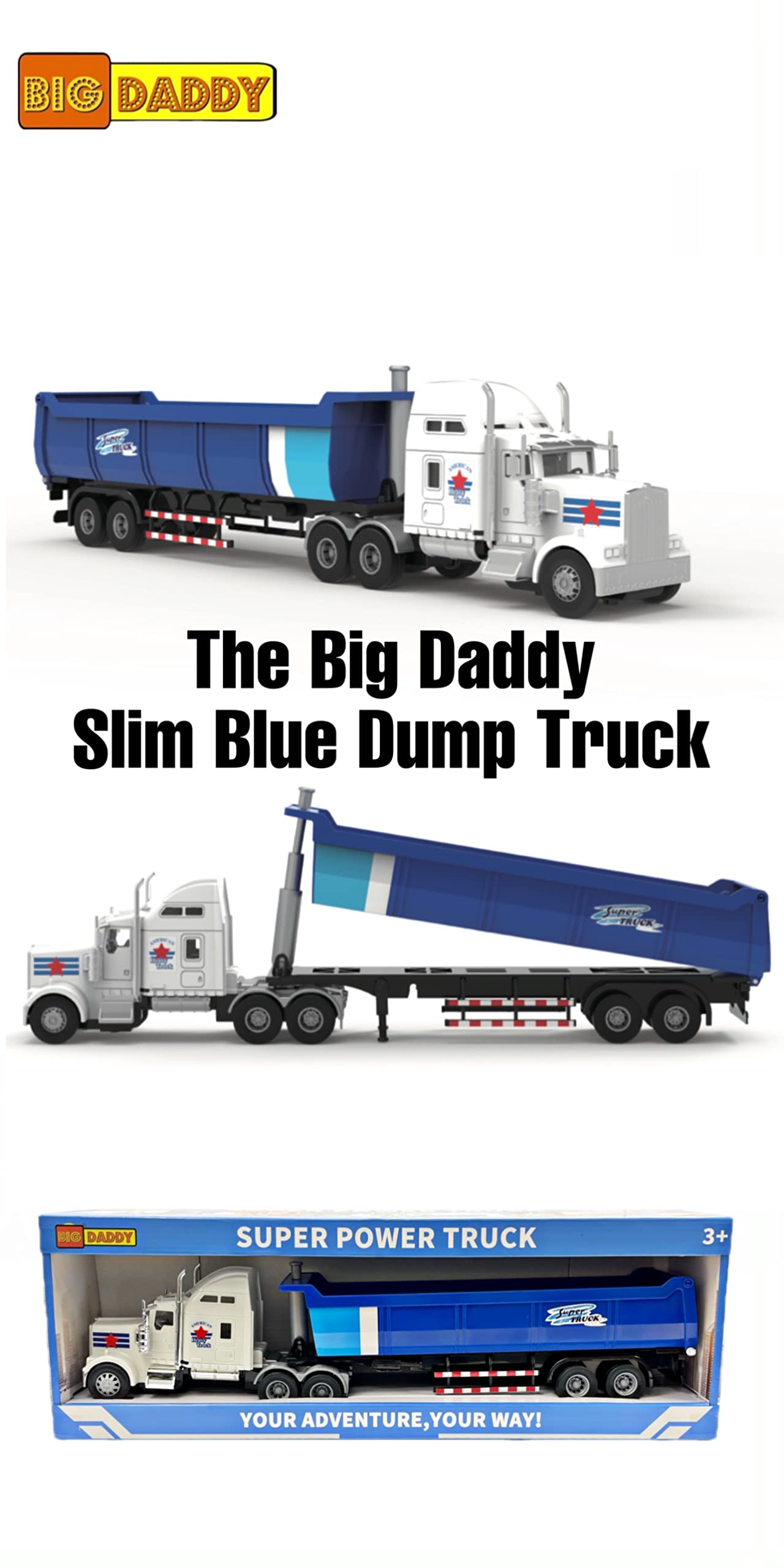 Big Daddy Big Rig Heavy Duty Construction Crane Truck - Build and Hoist Series