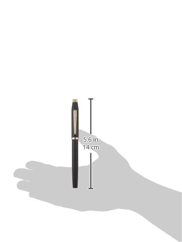 Cross Century II, Black, Selectip Rolling Ball Pen with 23 Karat Gold Plated Appointments (2504)