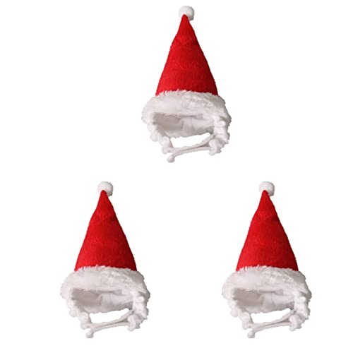 Balacoo Hats Dragon Holiday Hamster Year New Costume Santa Bearded Merry Plush Caps Grooming Winter Xmas Outfits Christmas Hair Cap Red Squirrel Chinchilla Hat Hedgehog Guinea-Pig