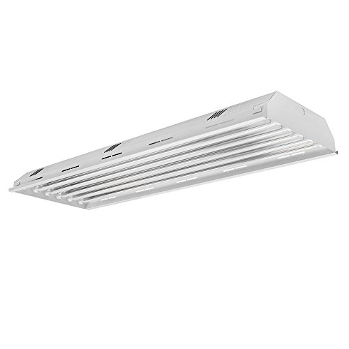 Four Bros Lighting HB6-T8/LED 6 Lamp/Bulb LED High Bay Light Fixture, 400W Equivalent, 5000K (Daylight), Indoor Shop Warehouse Industrial Commercial Grade DLC Premium and UL Listed LED Bulbs Included