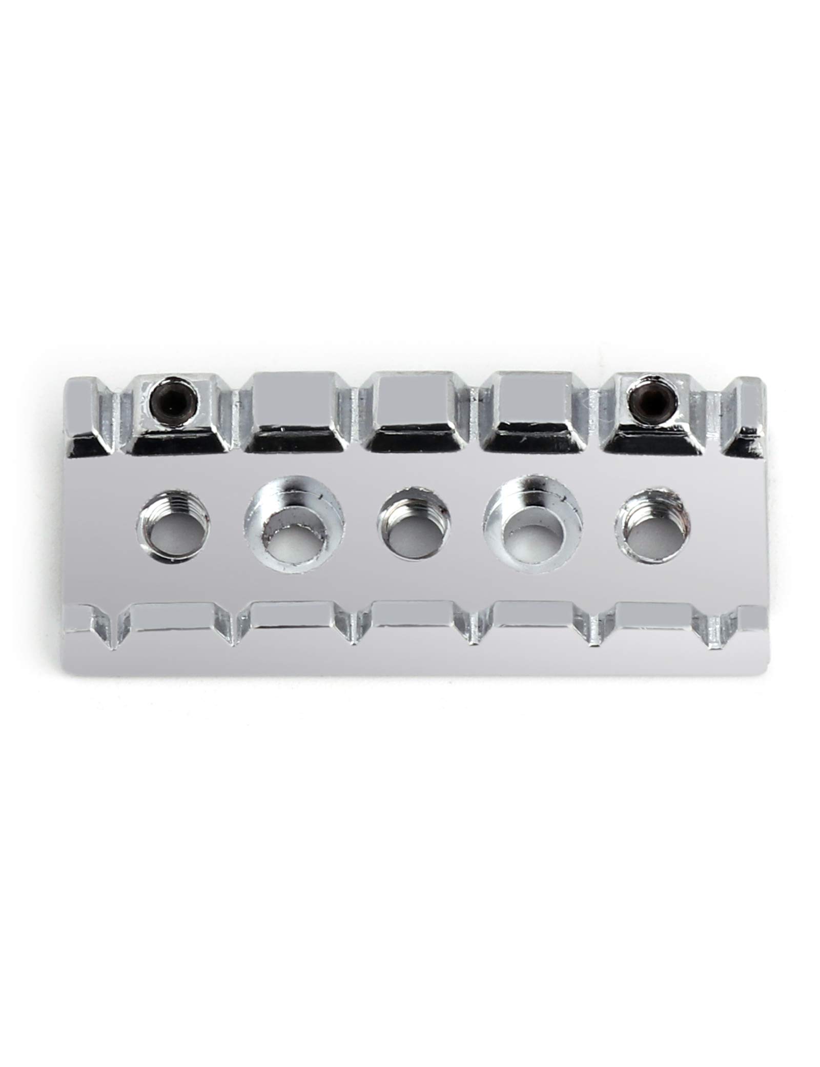 Bogart Guitar String Locking Nut for Floyd Rose Style Adjustable Height Locking Guitar Tremolo Bridge with Mounting Screw Shims and Wrench Chrome.