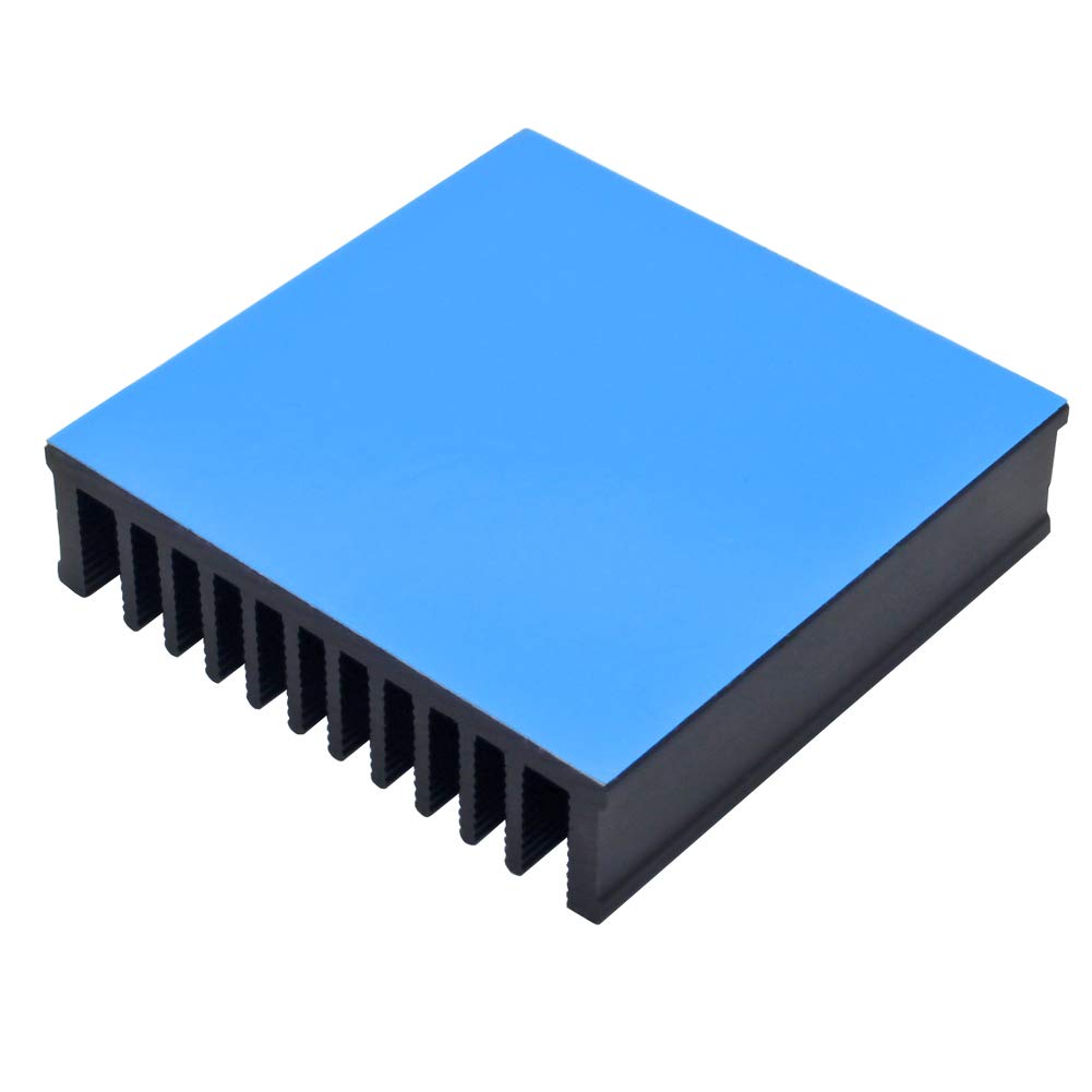 4pcs Aluminum Heatsink 50x50x12.8mm / 1.97x1.97x0.5inches for Electronic Chip Cooling with Thermal Conductive Double Sided Tape