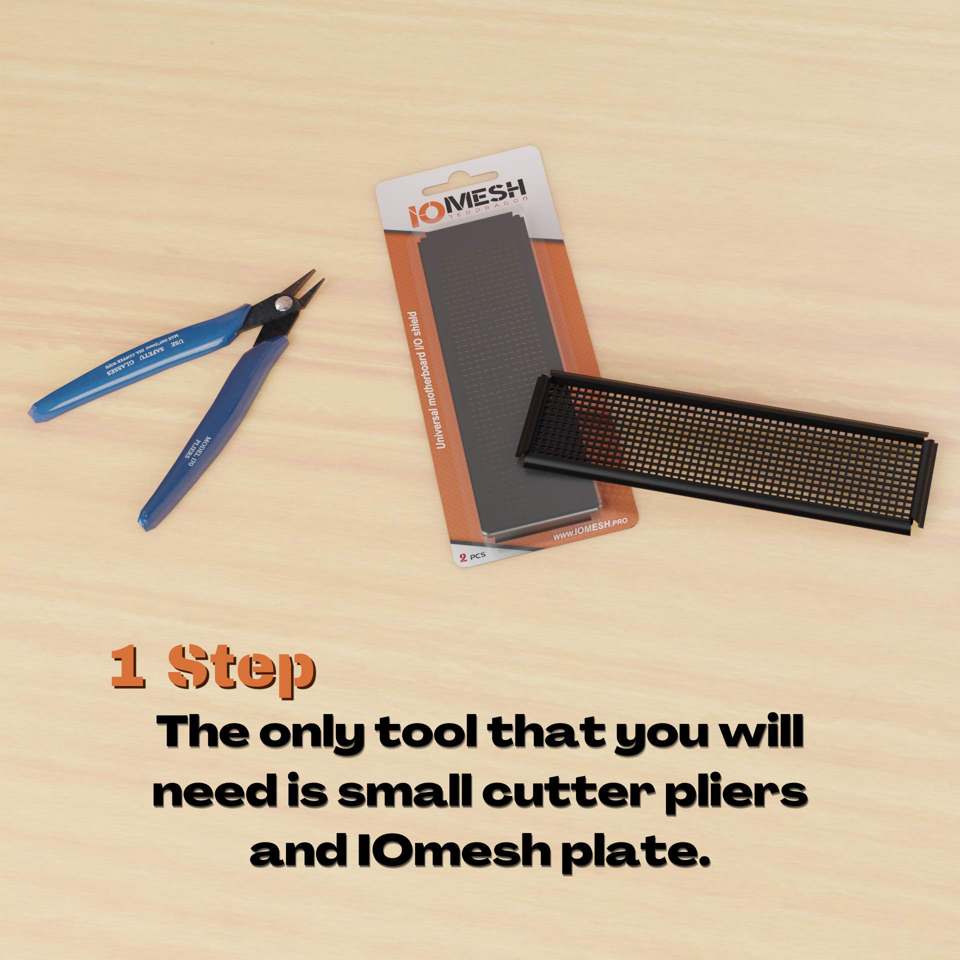IOmesh Black Universal IO Shield Plate - for All PC Motherboards That was Lost Original Backplate, Make New Custom IO Shield for PC Motherboard