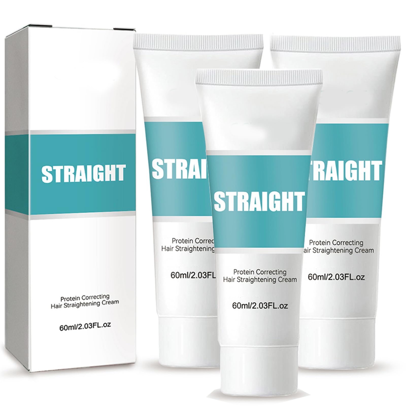 3PCS Silk and Gloss Nourishing Collagen Hair Straightening Cream by Maigoole - Protein-Enriched, Fast Smoothing Formula