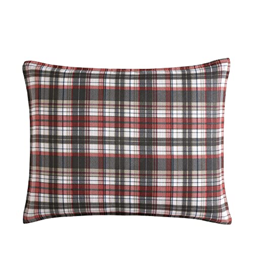 Eddie Bauer - King Comforter Set, Reversible Plaid Alt Down Bedding with Matching Shams, Home Decor for Colder Months (Astoria Red, King)