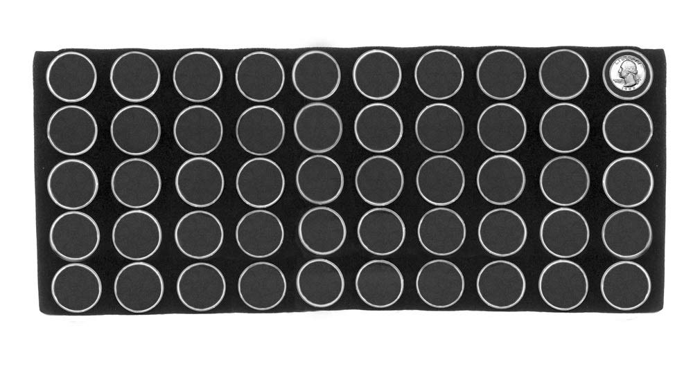 888 Display USA - 100 Black Foam Gem Jars Showcase with 2 pcs of Black Stackable Display Tray