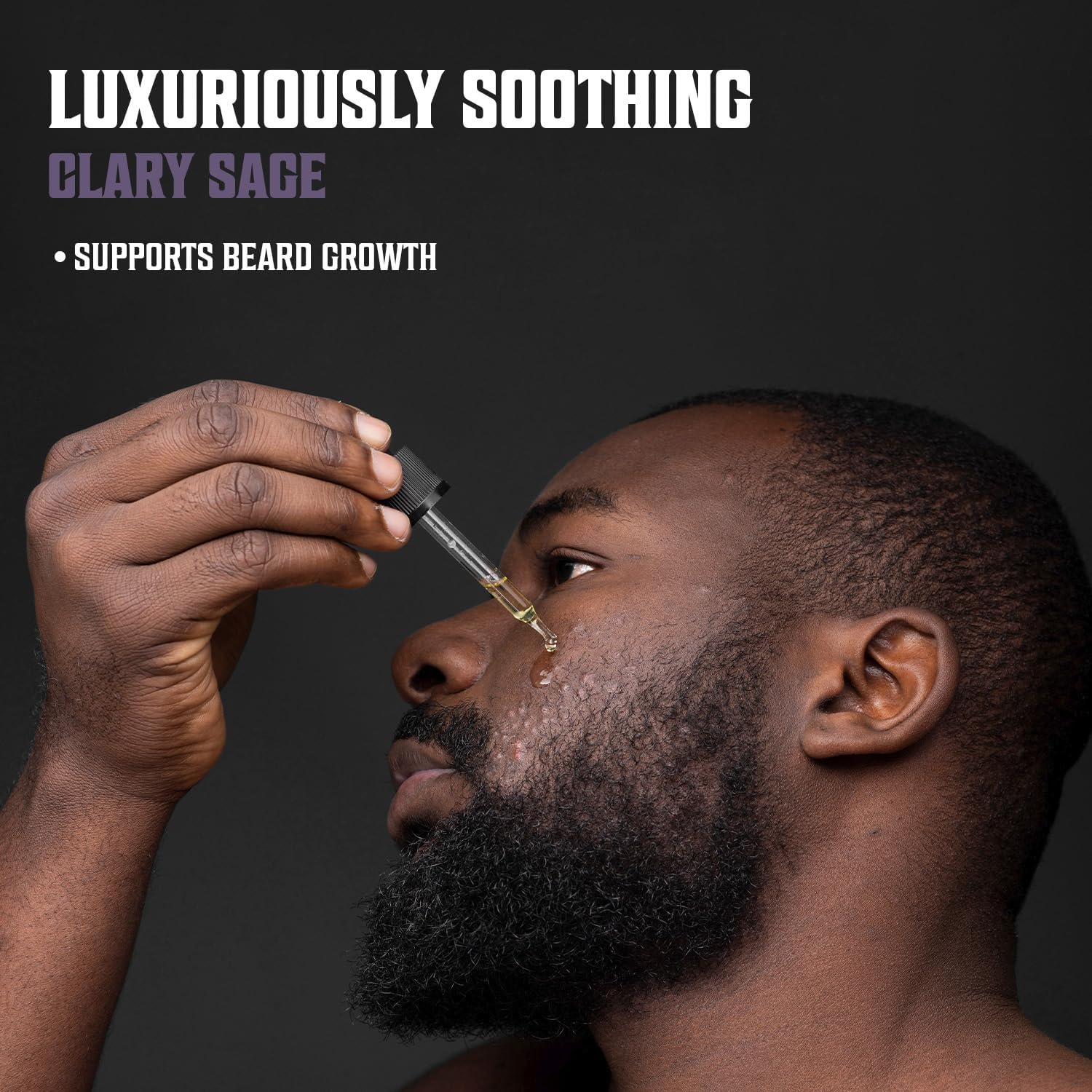Viking Revolution Beard Oil with Clary Sage for Men - Natural Blend with Argan and Jojoba Oils for Softening, Strengthening, and Moisturizing