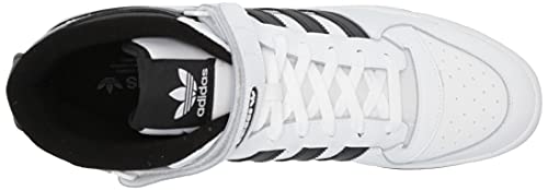 adidas Men's Forum Mid Sneaker, White/Black/White, 9