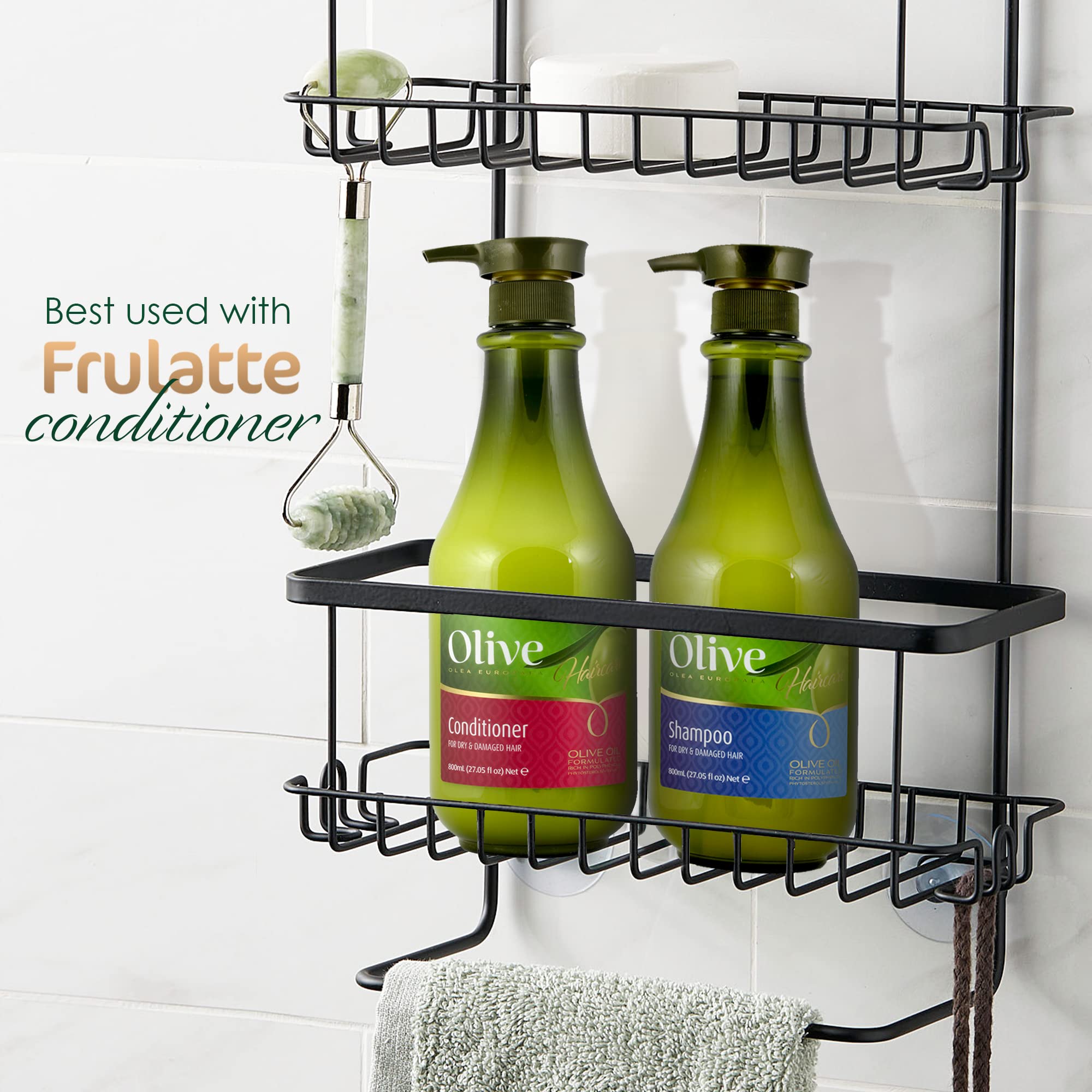 Frulatte Olive Shampoo with Organic Olive Oil | Rich in Vitamins A, D & E Hydrating Shampoo for Dry Damaged Hair | Paraben Free Shampoo | Natural & Deep Cleansing Hair Shampoo, 27 fl oz