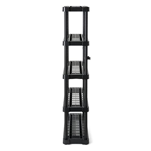 Gracious Living Medium Duty Adjustable Ventilated Storage Shelving Unit, 5 Shelf