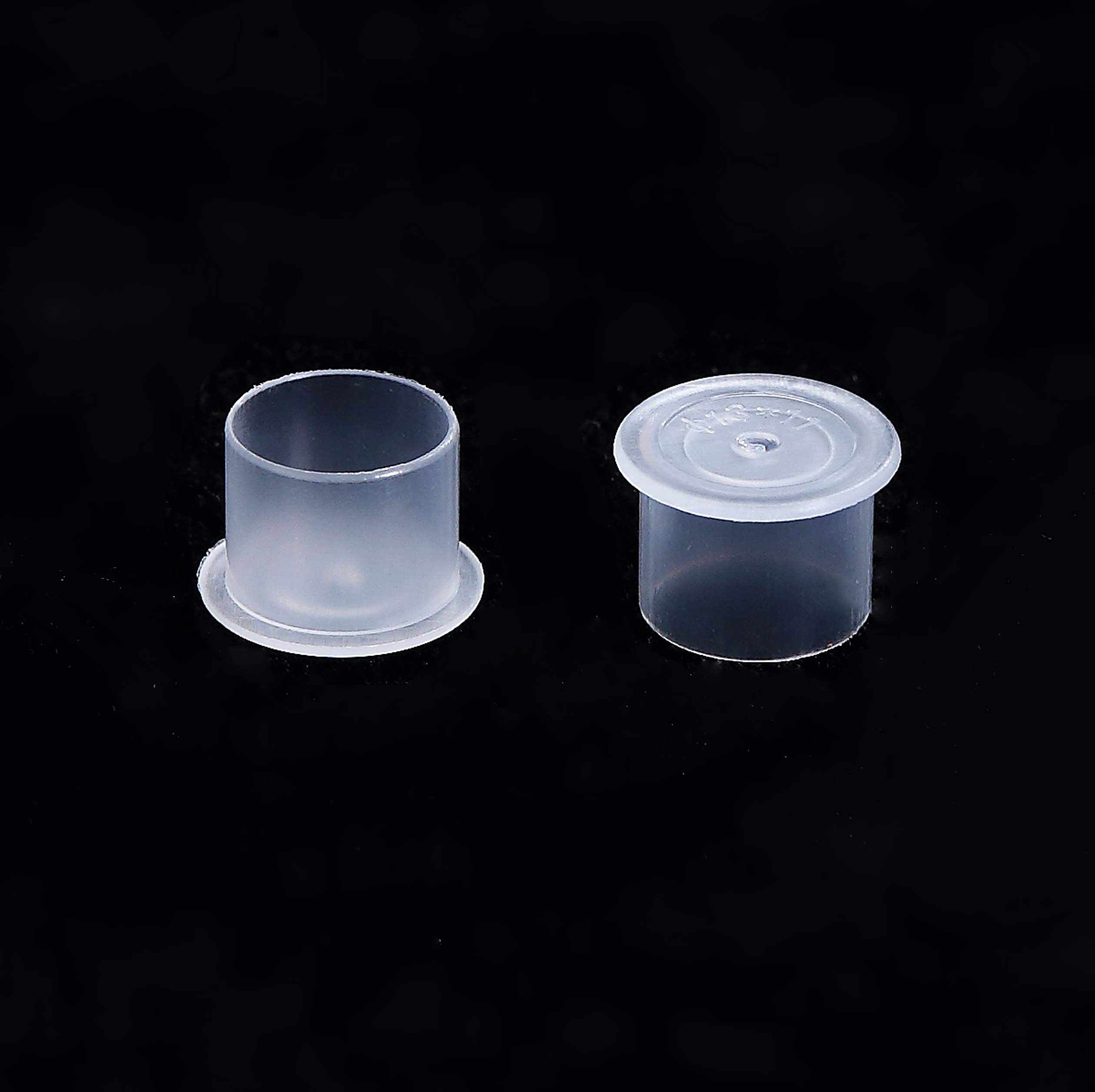 Tattoo Ink Caps Medium,1000pcs White Plastic Disposable Tattoo Ink Cups with Base,Makeup Tattoo Pigment Ink Cap Sizes 13mm Medium for Tattoo Ink,Tattoo Kits,Tattoo Supplies (M)