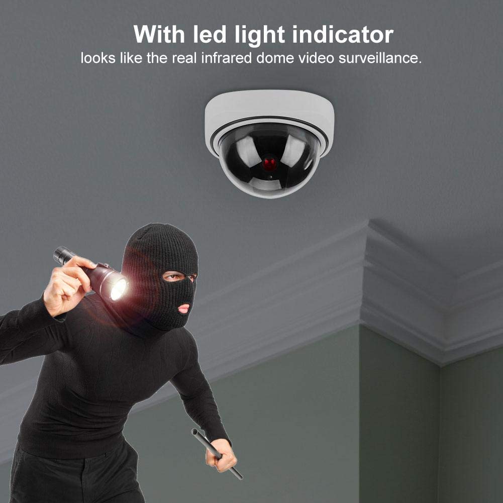 Sonew Outdoor Indoor Fake Camera, Home Security Dome Simulated Camera Video Dummy Surveillance Camera, for Homes & Business