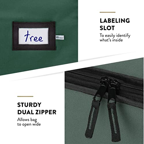 ZOBER Extra Wide Opening Christmas Tree Storage Bag - Fits Up to 9ft. Tall Artificial Disassembled Trees, Durable Straps & Reinforced Handles - Holiday Xmas, 600D Oxford Duffle Bag - 5-Year Warranty