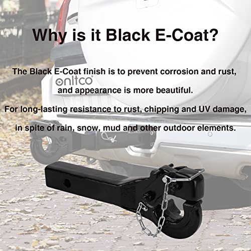 ONLTCO Pintle Hitch Receiver Hook 10 TON for 2β Hitches Hitch Hook Military Receiver 20000lbs