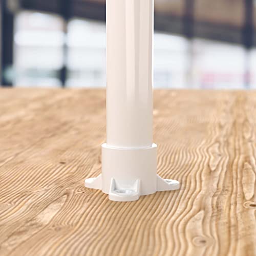 FORMUFIT F034ECT-WH-10 3/4" Furniture Grade Table Screw Cap in White, 1.05" ID, PVC (Pack of 10)