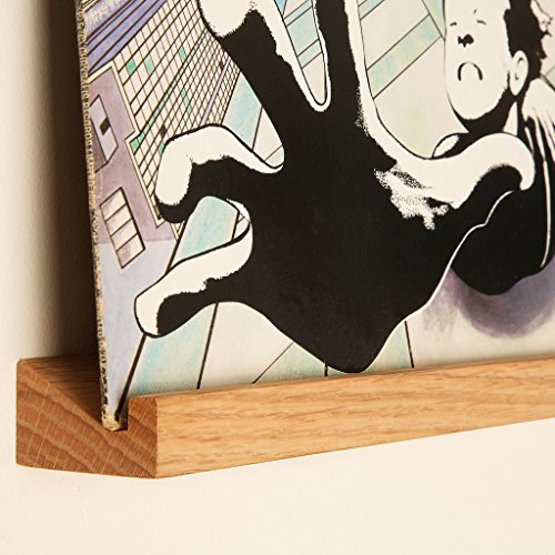 KAIU Vinyl Record Shelf Wall Mount | Easy Installation | Beautiful and Premium Material made from Solid Oak | Slim and Elegant Design for your Home | Easily Swap out Records | Natural