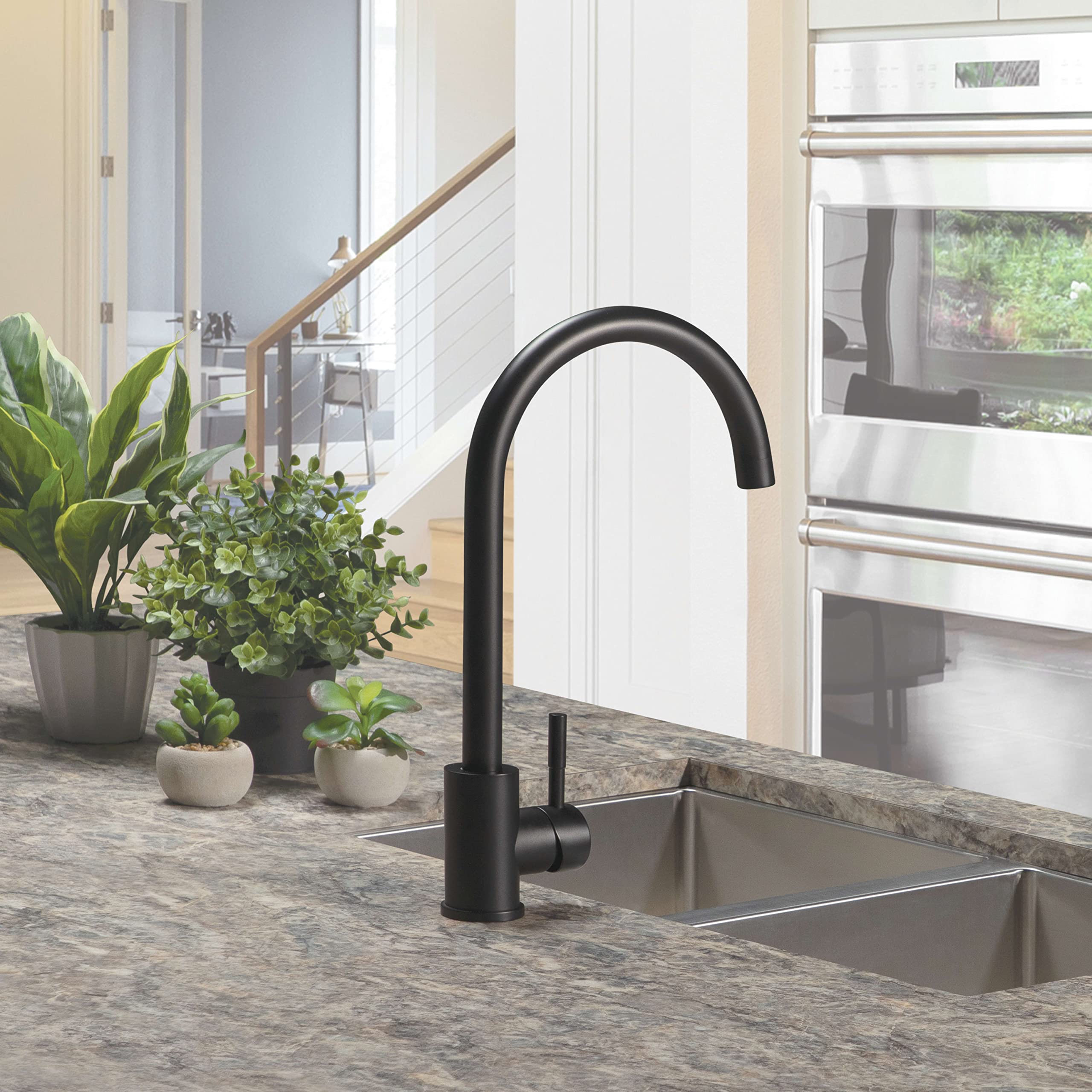 Lippert Flow Max Curved Gooseneck Kitchen Faucet for RVs and Residential