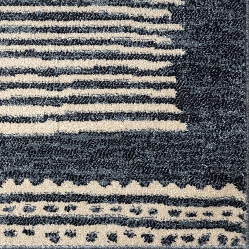 LUXE WEAVERS Moroccan Geometric Navy 6x9 Area Rug