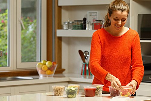 Healthy Packers Plastic Food Storage Containers with Lids (16 oz, 40 pack) - BPA Free Deli Cups/Great for Leftovers, Supplies, Meal Prep and Portion Control - Leakproof Takeout Containers
