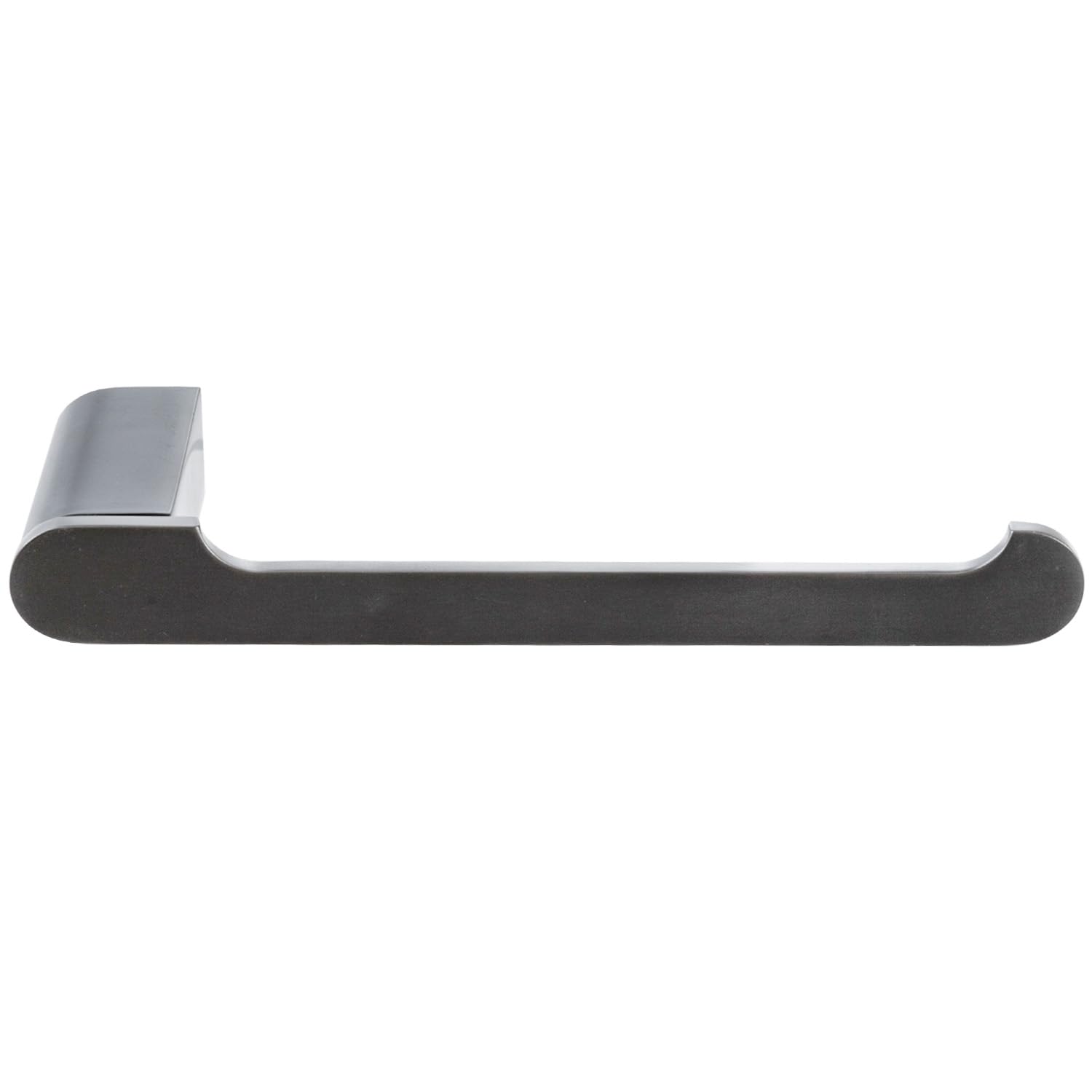 MyGift 6 Inch Gunmetal Hand Towel Holder Rack, Wall Mounted Premium Hotel Series Dark Gray Metal Hook for Hanging Hand Drying Towels, Bathroom Hand Towel Ring