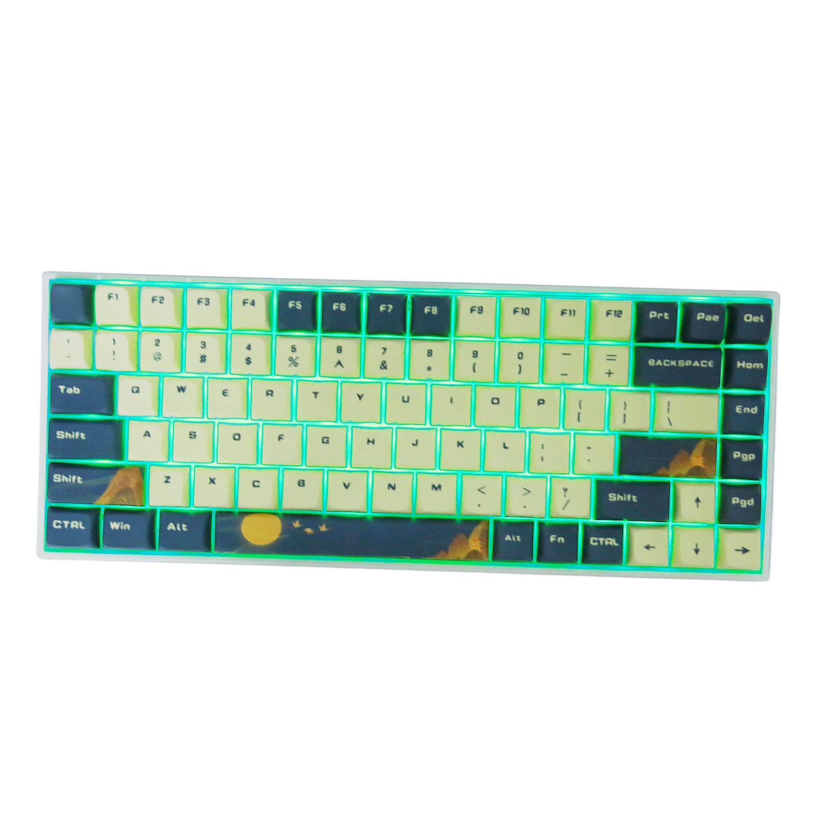 84 Key Mechanical Keyboard, 3 Modes Connection RGB Backlight Wireless Gaming Keyboard for Laptop (Red Switch)
