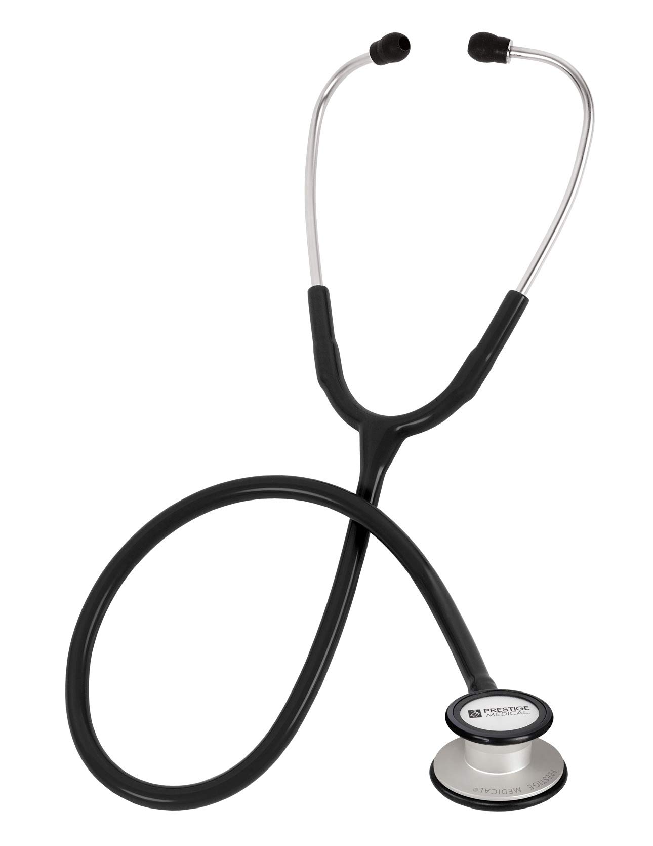 Prestige Medical Clinical Plus Dynamic Range Stethoscope with Two Piece Box Packaging, Black