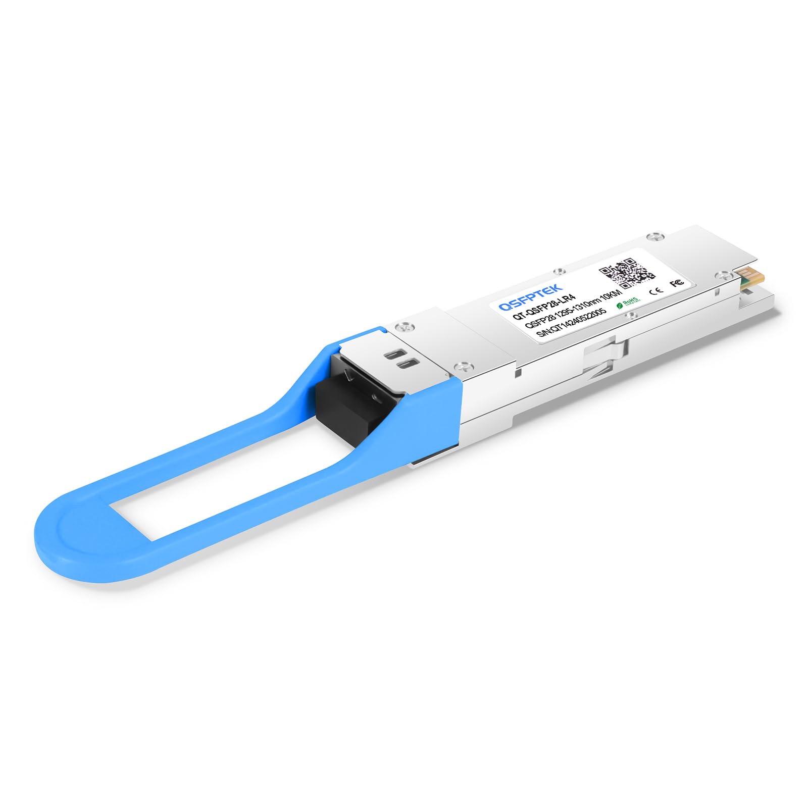 QSFPTEK 100G QSFP28 Transceiver, 100gb Ethernet LC Single-Mode 100GBASE-LR4 Mini gbic Module for Cisco QSFP-100G-LR4-S (LWDM, 10km, with DDM)