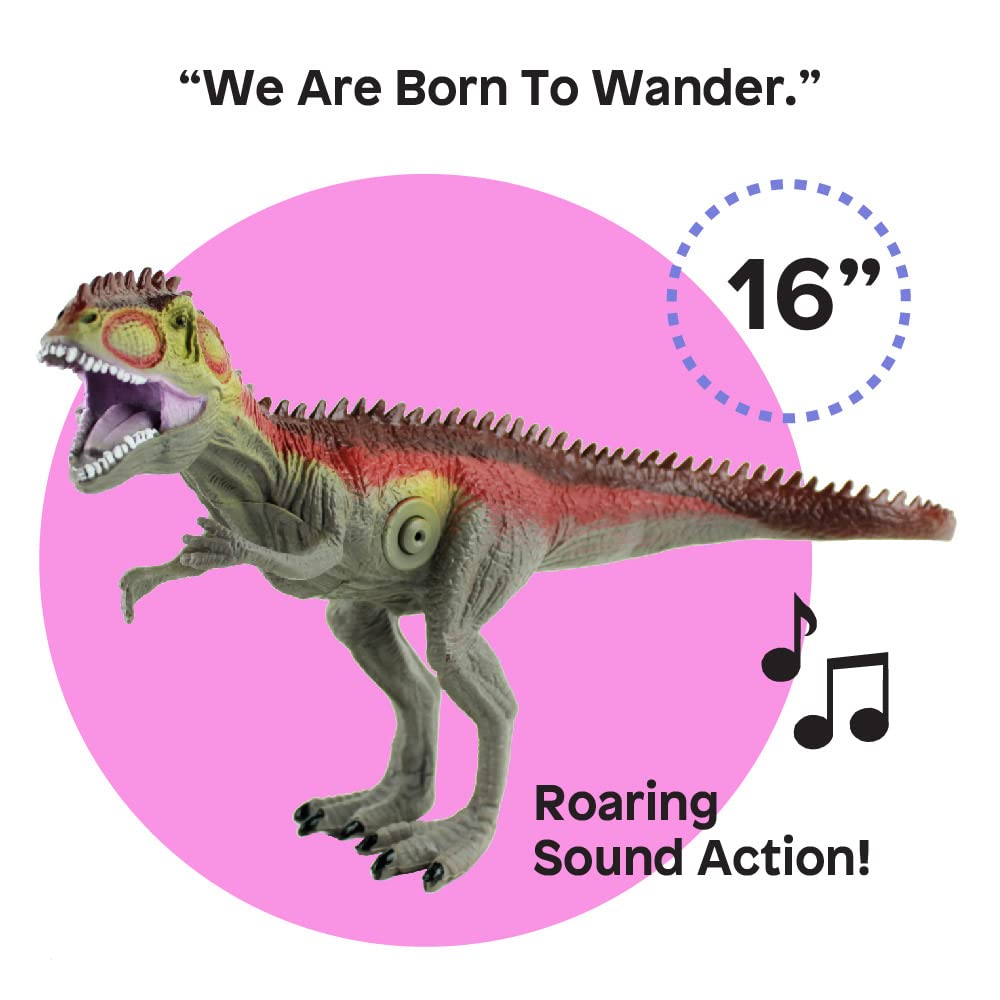 Boley Dinosaur Explorer Play Set - 13 Piece Dinosaur Toys Set with Roaring Giant T-Rex Dinosaur Toy, Explorer Figure, Large Truck, Tool Box, and More!