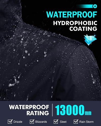 CAMEL CROWN Outdoor Jacket Men Winter Ski Jacket Windbreaker 3 in1 Hooded Rain Coat for Traveling Climbing Hiking