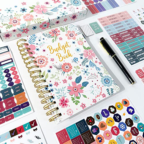 5.8x8.2 inch 2023-2025 Undated Planner Budget Book Sets,Daily Weekly Monthly Notebook Planner with Bookmark,Stickers& Pen(12Pack)